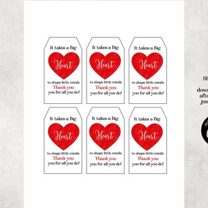 School Gift Tags for Teachers 3.5" X 2", Favor Gift Tags for Teachers ...