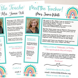 Editable 1st Grade Meet the Teacher Flyer Template (digital Download ...