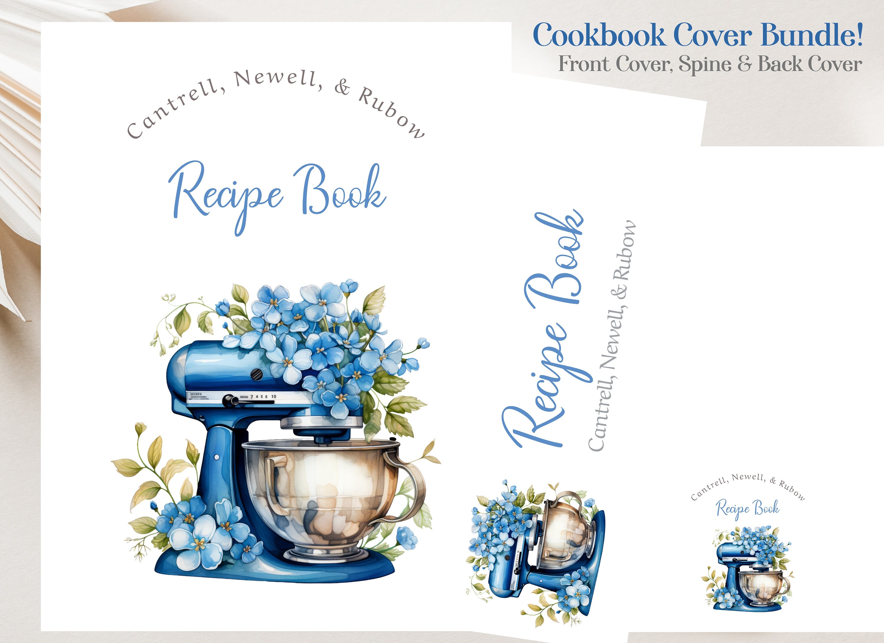 Personalized Family Cookbook Cover Template: Editable Recipe Book ...