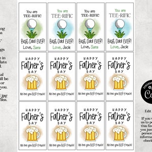 Father's Day Gift Tag, Editable Father's Day Gift Tag and Also Instant ...