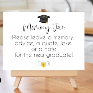 Graduation Memory Jar Sign & Cards: DIY Printable (digital Download) - Etsy