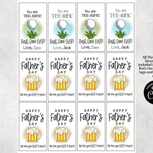 Father's Day Gift Tag, Editable Father's Day Gift Tag and Also Instant ...