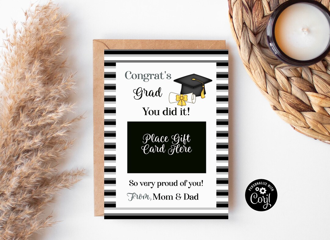 Graduation Gift Card Holder, congratulations Grad Gift Holder, you Did ...