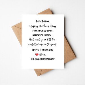 Happy Father's Day Daddy From Your Soon to Be Baby Boy, Minimalist ...