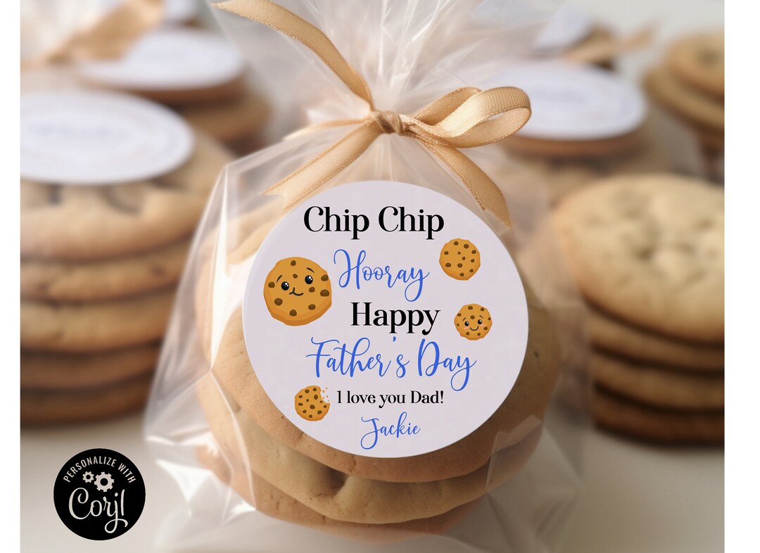 Chip Chip Hooray Gift Tag for Dad / Father's Day Cookie Gift Tag ...