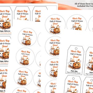 Editable Fall-o-ween Jesus Favor Tags: Christian Halloween Treat ...