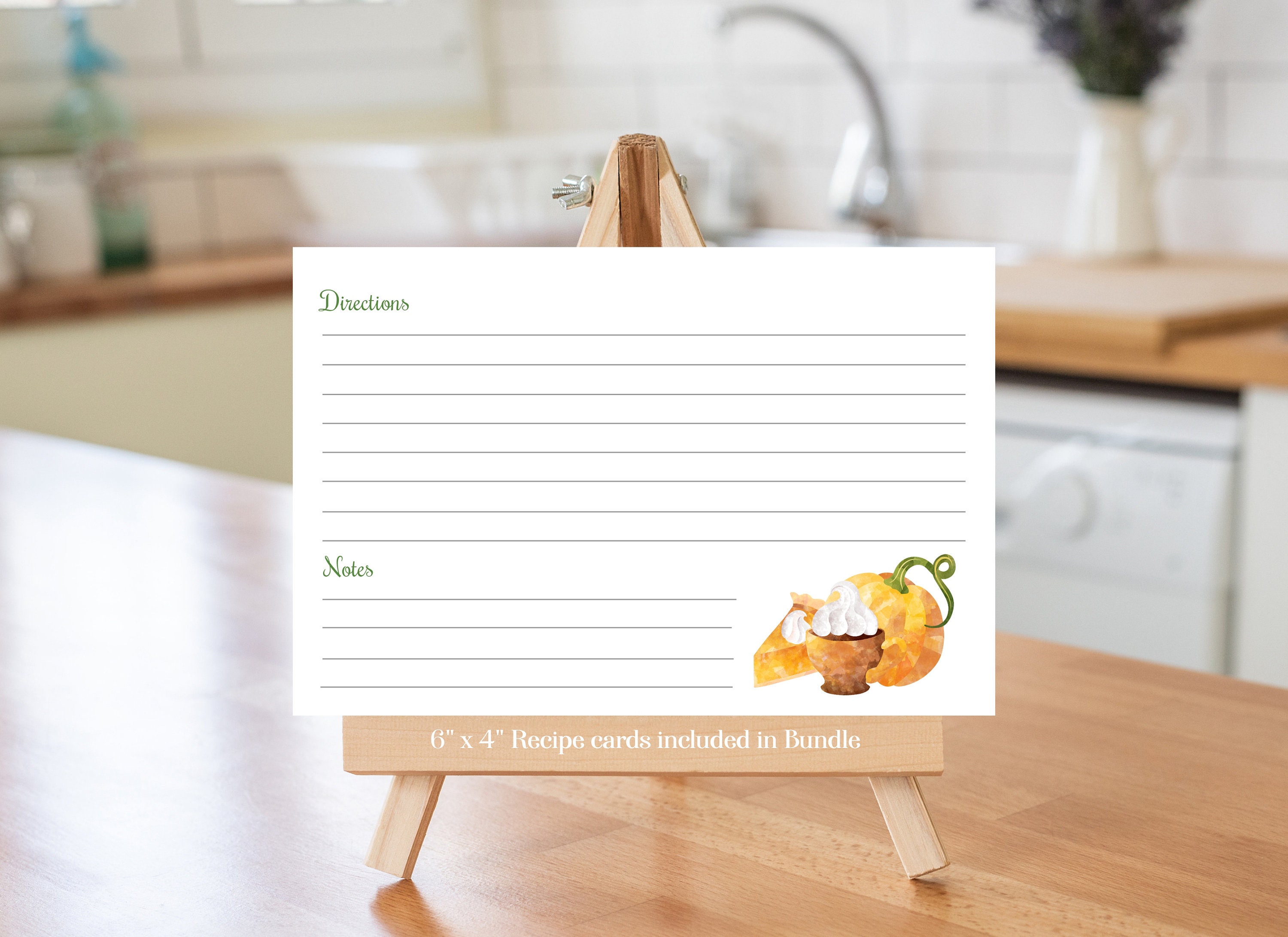 Thanksgiving Printable Recipe Card Download and Print Recipe - Etsy