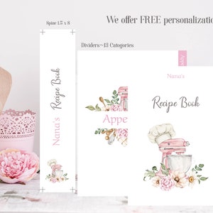 Custom Cook Book Cover 5.5 X 8, Includes Front, Back, Spine and 13 ...