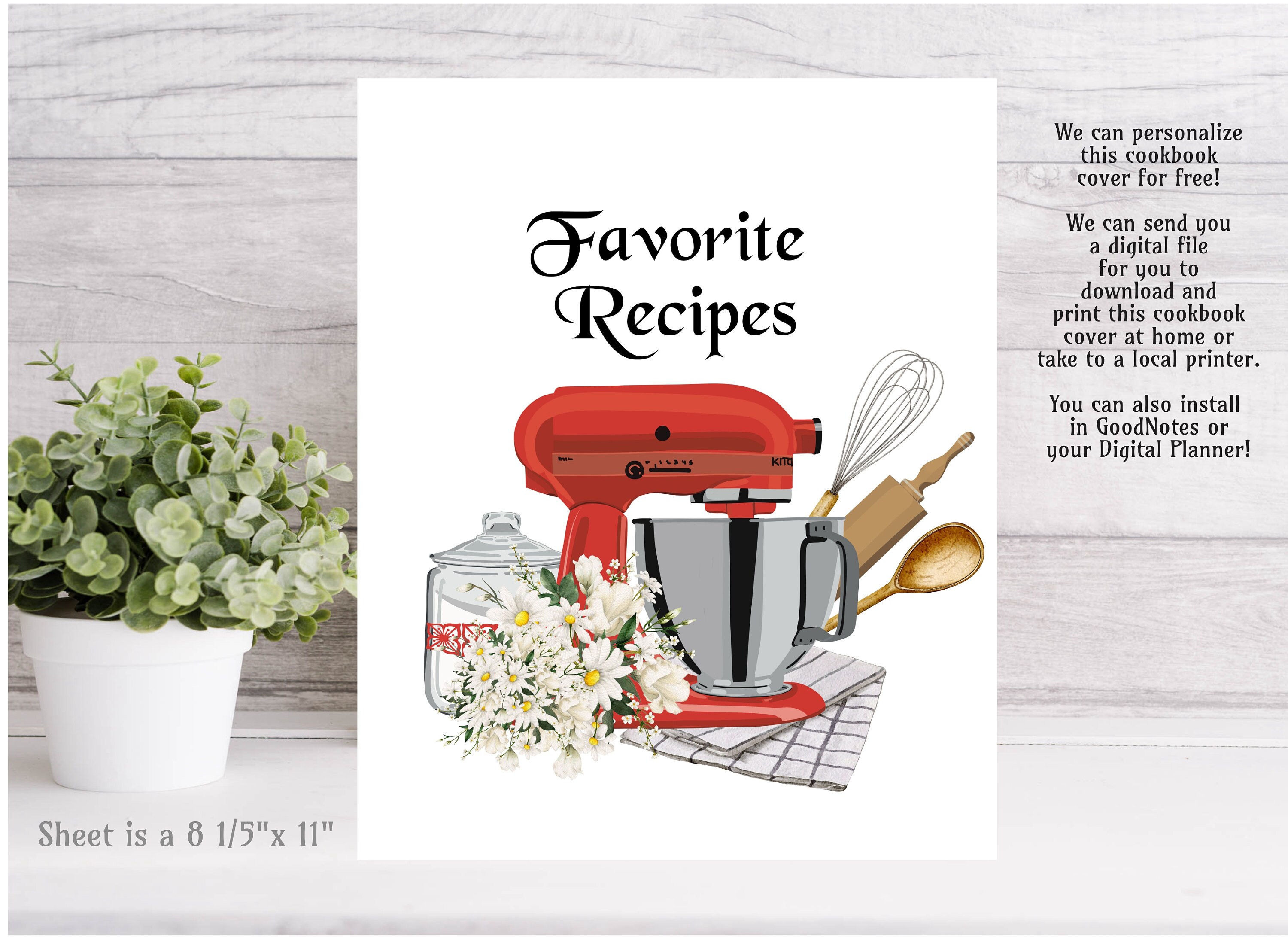 Cook Book Cover Editable Cook Book Cover Printable Cook Book - Etsy