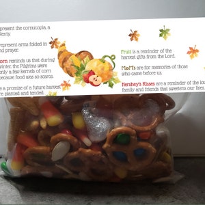 Thanksgiving Blessing Snack Mix Card: Favor Tag (digital Download) - Etsy