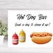 Printable Hot Dog Bar Sign: BBQ Party Decor (PDF & JPG) - Etsy