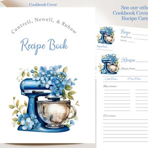 Cookbook Cover Personalized. Printable Cookbook Cover, Instant Download ...