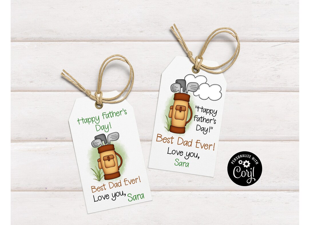 Father's Day Gift Tag, Editable Father's Day Gift Tag and Also Instant ...