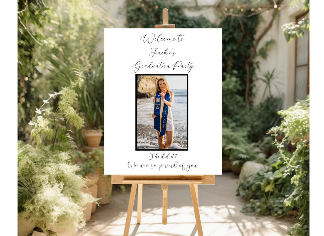 Editable Graduation Large Sign / Graduation Picture Sign / Minimalist ...