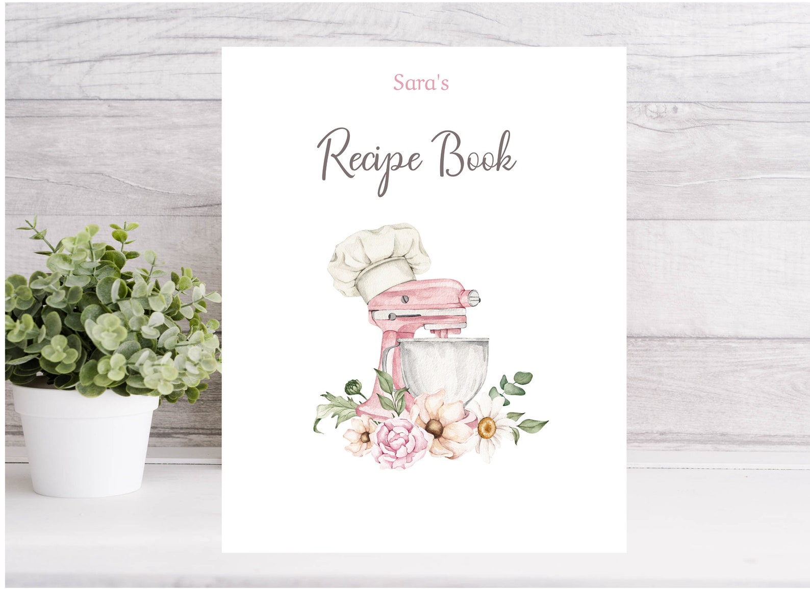 Cookbook Cover Personalized. Printable Cookbook Cover Instant - Etsy
