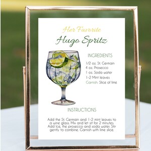 Hugo Spritz Drink Sign Digital Download and Print / Personalized Drink ...