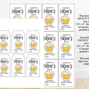 Father's Day Gift Tag, Editable Father's Day Gift Tag, "we Love You ...