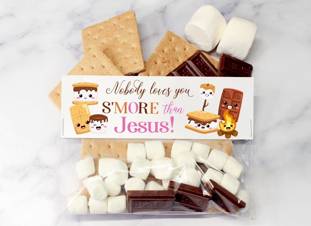 Jesus Loves You S'more Snack Topper: Christian Valentine's Printable ...