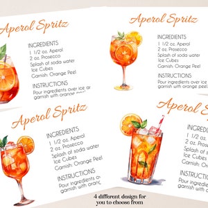 Mixology Aperol Spritz Mix Drink Recipe Card / Mixology Aperol Spritz ...