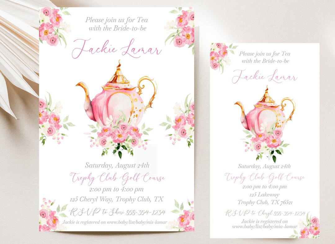 Tea With the Bride-to-be Editable Bridal Shower Invitation / Bridal Tea ...