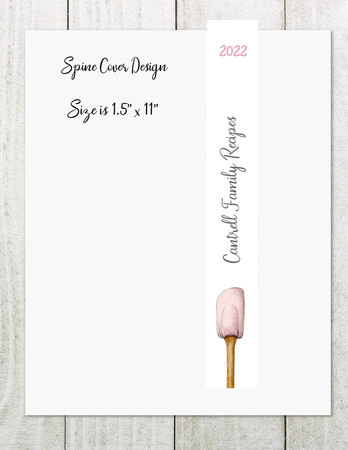 Personalized Cook Book Cover Editable Cookbook Cover - Etsy