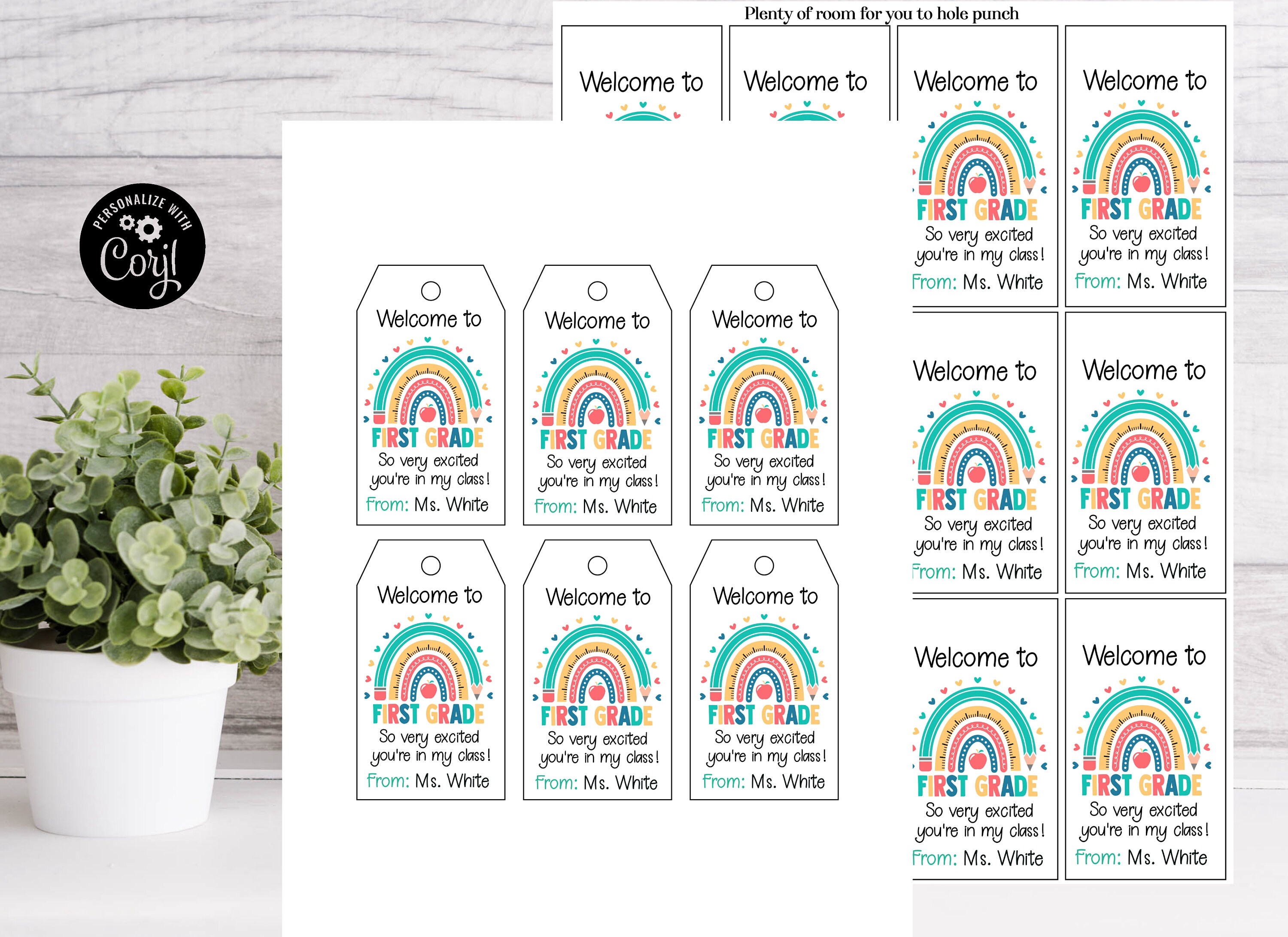 1st Grade Back to School Gift Tags Teacher Welcome Back Gift - Etsy