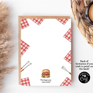 Father's Day BBQ Invitation: Editable Minimalist Design (digital ...
