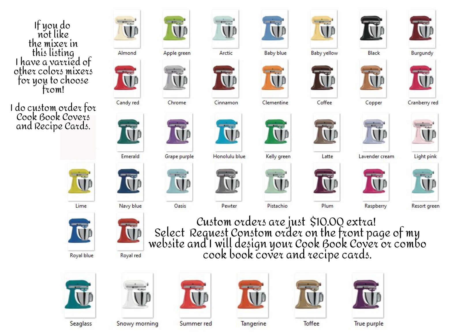 Personalized Cookbook Cover Spine and Back Cover Digital - Etsy