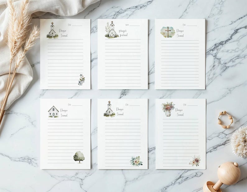 Prayer Journal Cover Design and Inside Pages All Size 5.5" X 8.5 ...