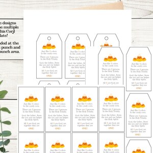 Candy Corn Trinity Favor Tags: Christian Halloween Treat (PDF) - Etsy