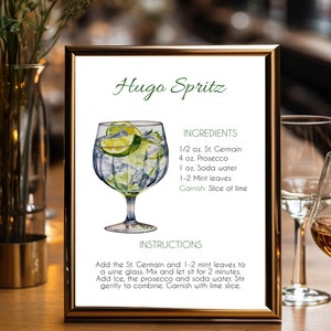 Hugo Spritz Drink Sign Digital Download and Print / Personalized Drink ...