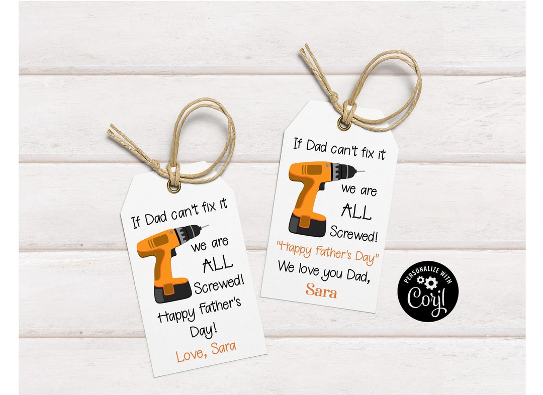 Father's Day Gift Tag, Editable Father's Day Gift Tag and Also Instant ...