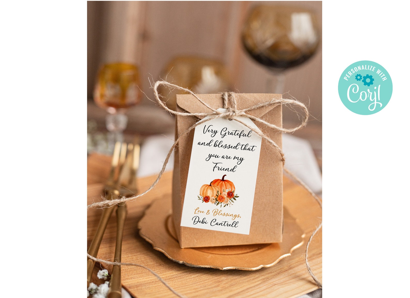 Friendsgiving Gift Tags and Favor Tags 2 X 3.5 - Etsy