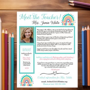 Meet the Teacher Flyer That is Editable / 1st Grade Meet the Teacher ...