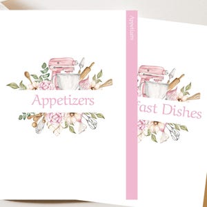 Printable Cookbook Dividers: 14 Tabbed Recipe Categories (instant ...