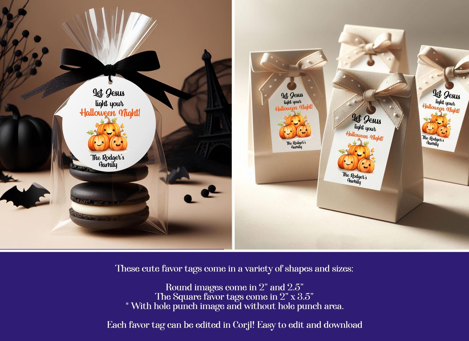 Editable Christian Halloween Favor Tags: Trunk or Treat (PDF) - Etsy
