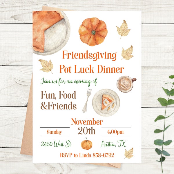 Pot Luck Invitation - Etsy