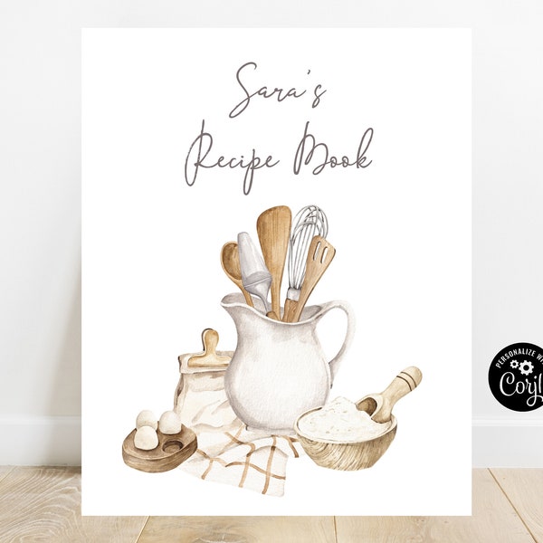Personalized Recipe Book Cover - Etsy