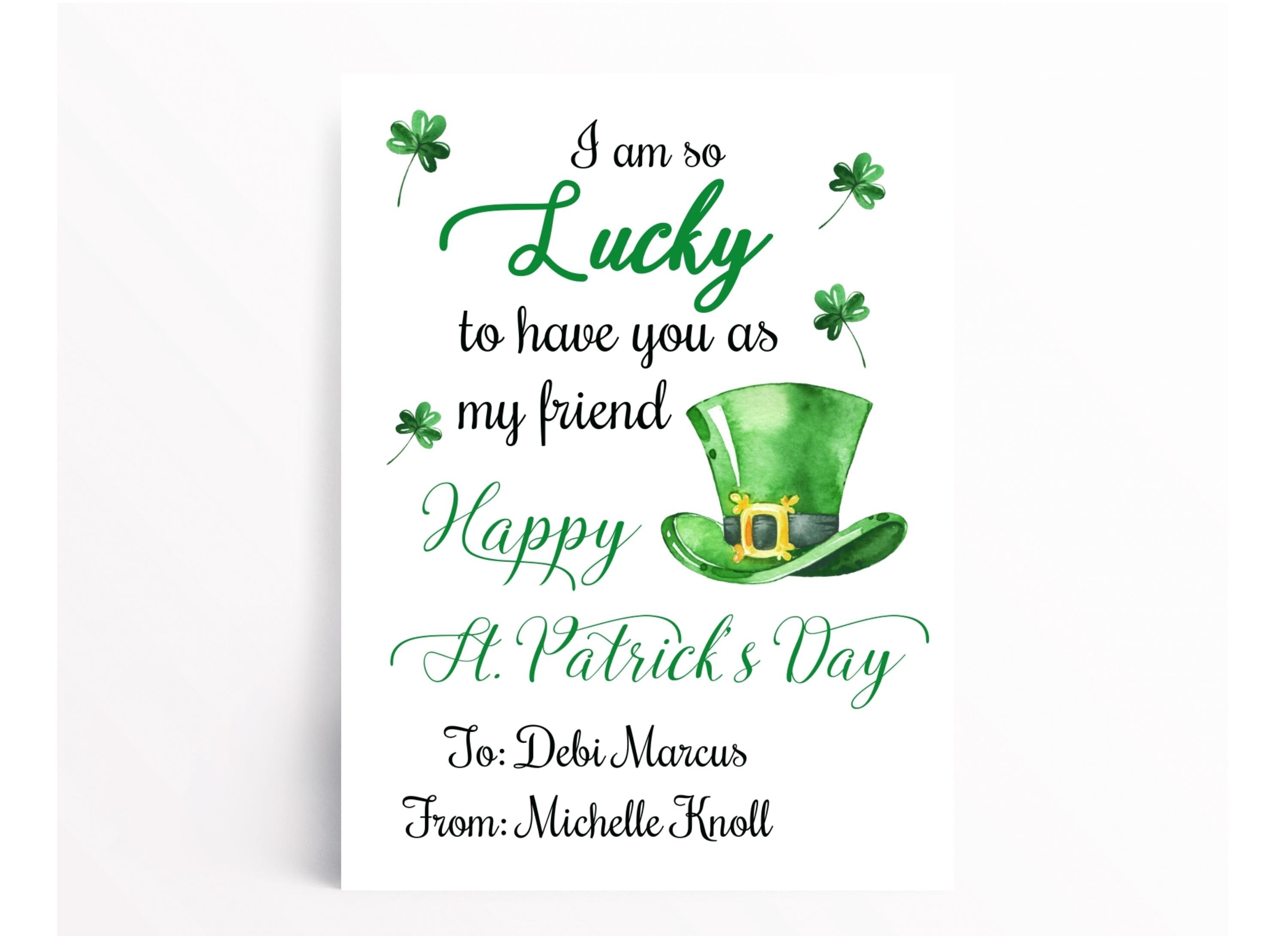 Editable St. Patrick's Day Gift Tags for Teacher, Friends or Co-workers ...
