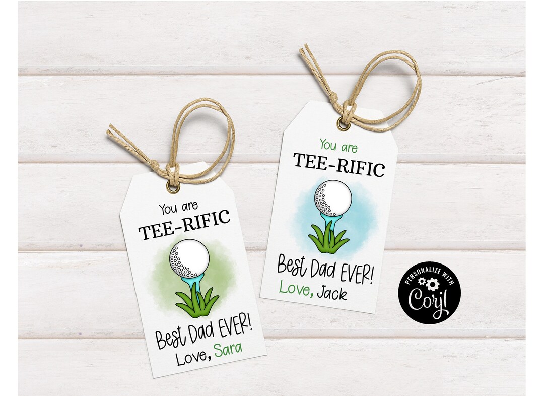 Editable Father's Day Golf Gift Tag (digital Download) - Etsy