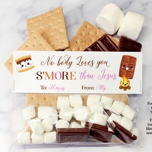 Jesus Loves You S'more Snack Topper: Christian Valentine's Printable ...
