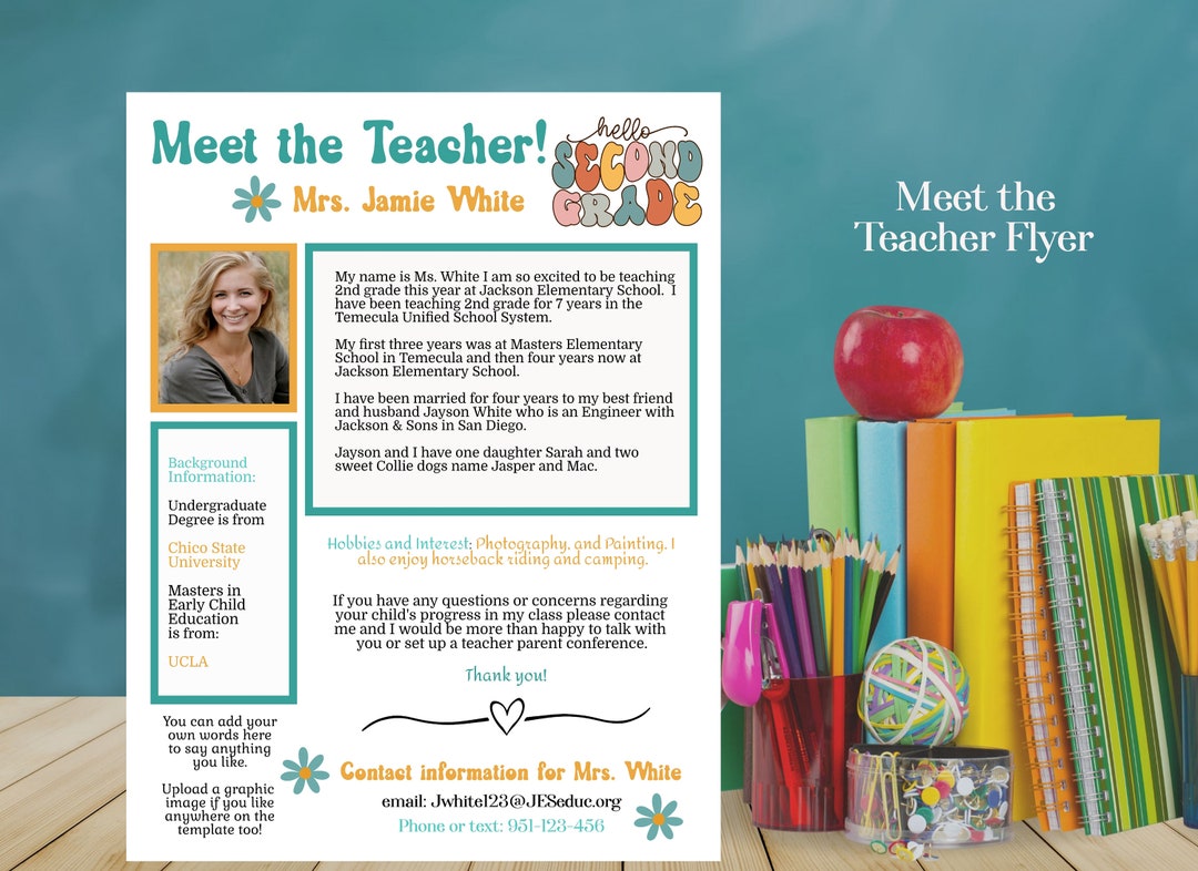 Meet the Teacher Flyer That is Editable / 2nd Grade Meet the Teacher ...
