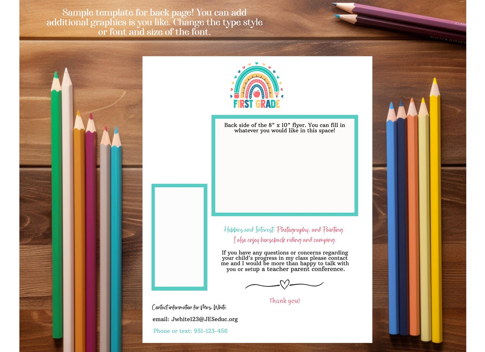 Editable 1st Grade Meet the Teacher Flyer Template (digital Download ...
