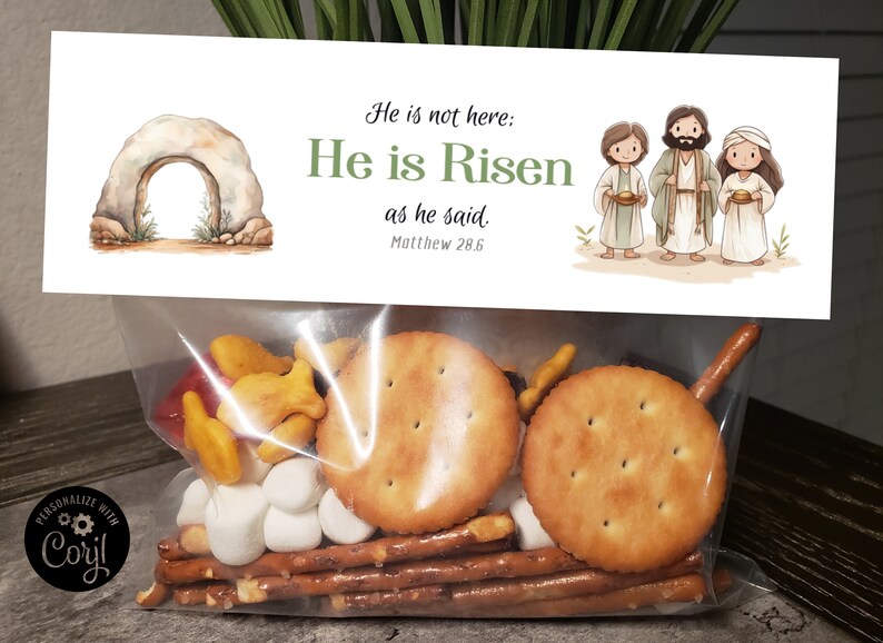 Easter Story Snack Mix Printable Bag Topper (PDF) - Etsy