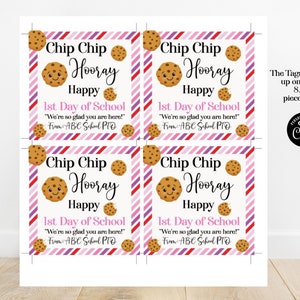 1st Day of School Teacher Appreciation Gift Tags That Are Editable ...