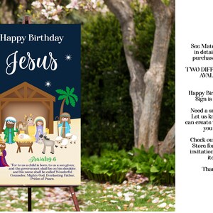 Happy Birthday Jesus Invitation Bundle, Editable Birthday Party for ...