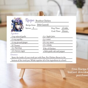 Personalized Purple Kitchen Aid Blender Cook Book Cover, Editable Cook ...