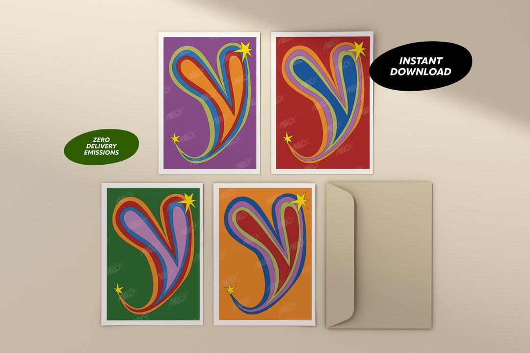 Pride Cards DIY 4 Pack / Pride Greeting Cards / Love is Love Cards ...