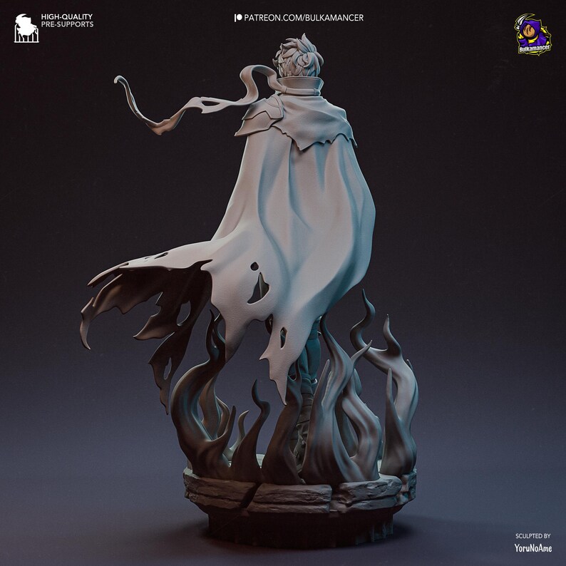 Sung Jin Woo Solo Leveling 3D Resin Print | 274mm Tall | Bulkamancer ...