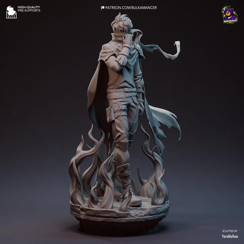 Sung Jin Woo Solo Leveling 3D Resin Print | 274mm Tall | Bulkamancer ...